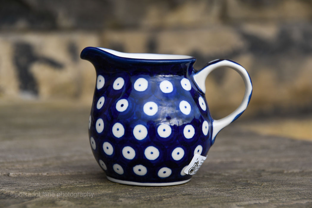 Polkadot Blue Small Milk Jug - Polkadot Lane