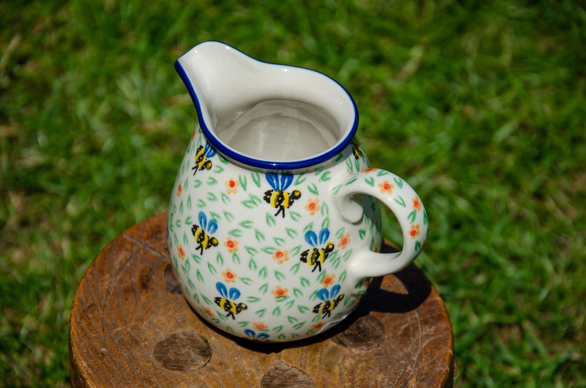 Bee Pattern Small Jug by Ceramika Artystyczna Polish Pottery.