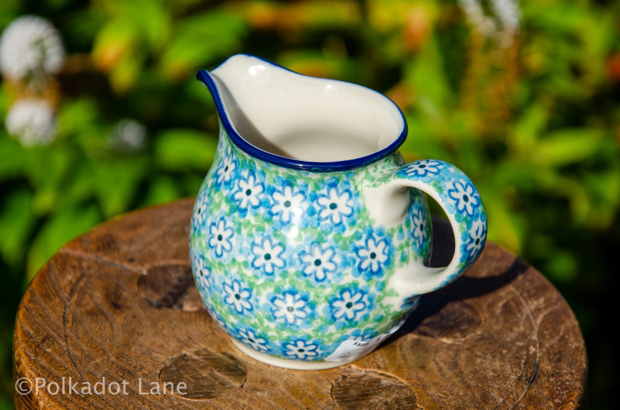 Turquoise Daisy Small Milk Jug - Polkadot Lane