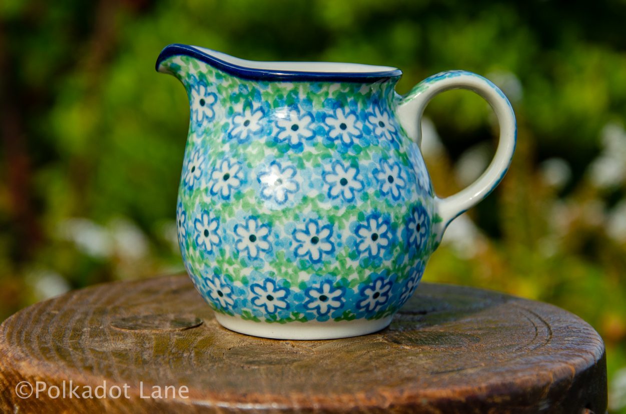 Turquoise Daisy Small Milk Jug - Polkadot Lane