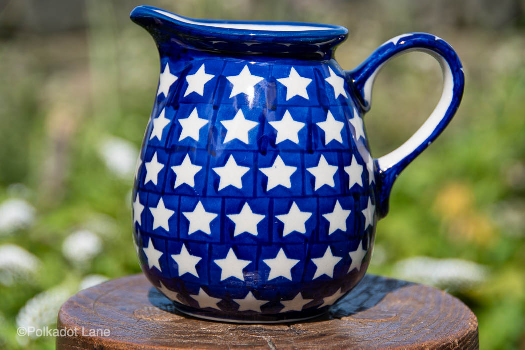 Small Jug White Star Pattern by Ceramika Manufaktura - Polkadot Lane