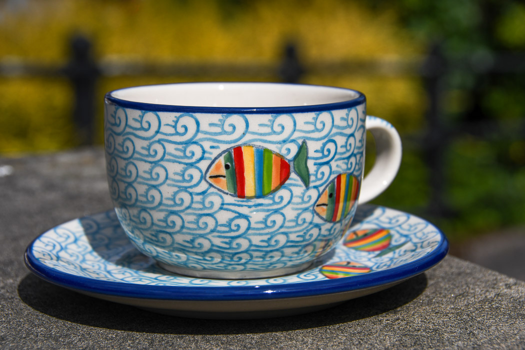 Fish in the Sea Cup and Saucer - Polkadot Lane