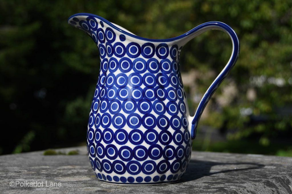 Circles Large Spout Jug tableware - Polkadot Lane Polish Pottery