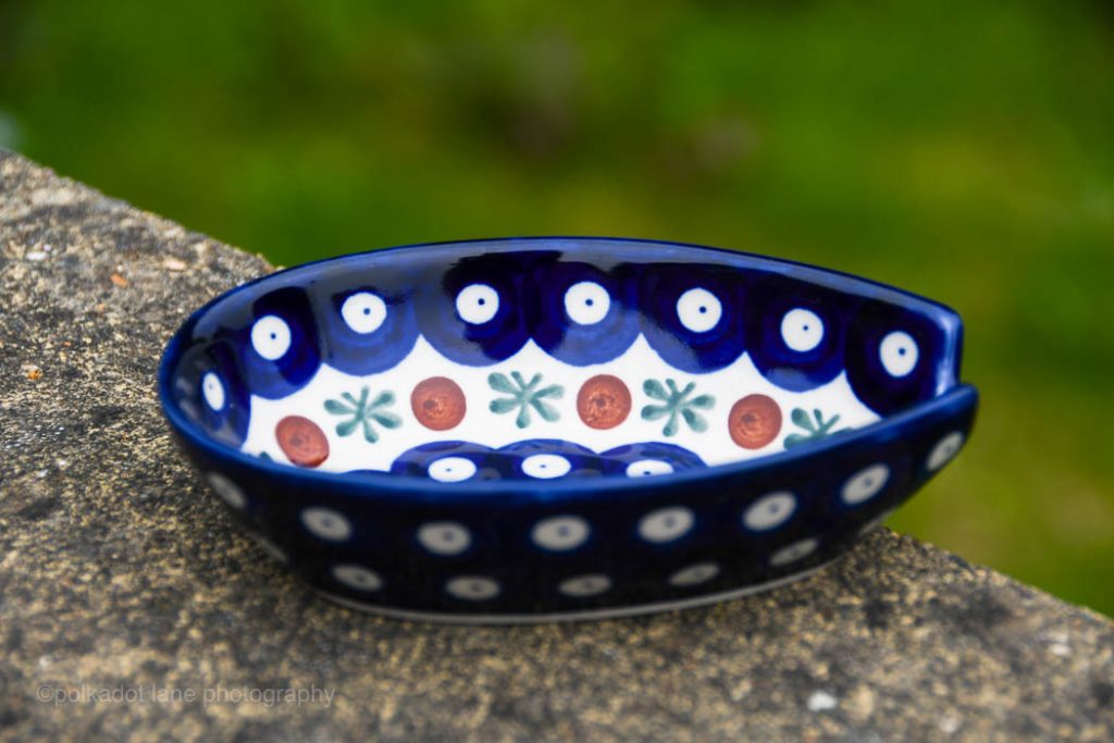 Fern Spot Spoon Rest from Polkadot Lane UK importers of Polish Pottery