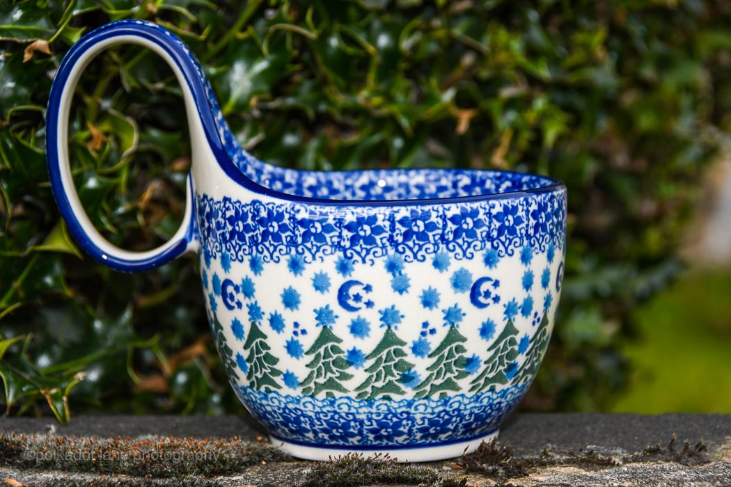 Polish Pottery Soup Mugs from Polkadot Lane UK stockists and importers