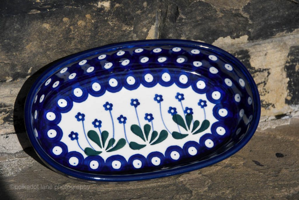 Daisy Spot Small Oval Dish In The Kitchen - Polkadot Lane shop