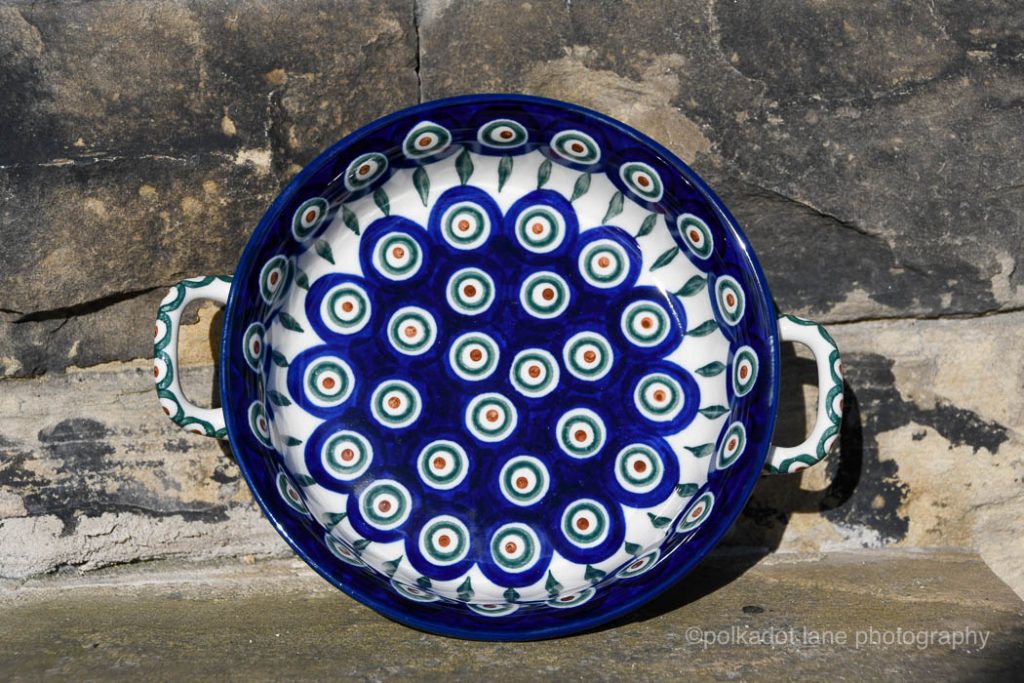 Small Round Serving Dish in the kitchen - Polkadot Lane online