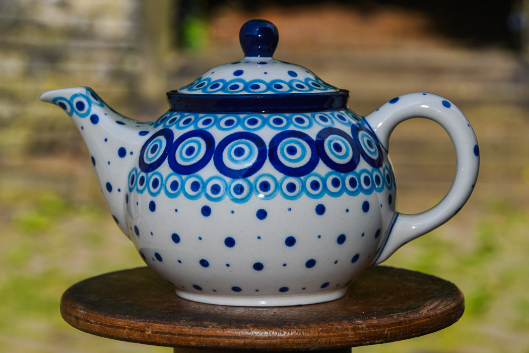 Retro Circles Teapot for Two Tea Time - Polkadot Lane shop