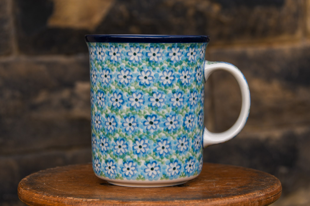 Turquoise Daisy Large Tea Mug Tea Time - Polkadot Lane online