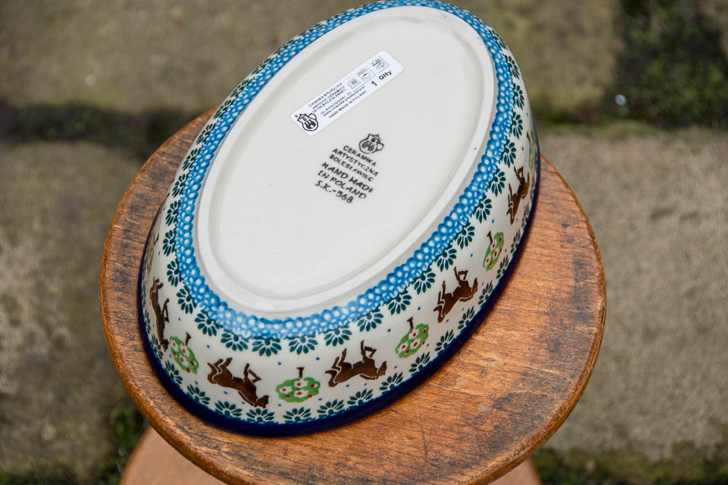 Horse pattern Oval Dish - In The Kitchen Polkadot Lane online